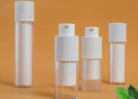 China 1oz AS Plastic Airless Lotion Bottle , White Airless Bottles For Skin Care for sale