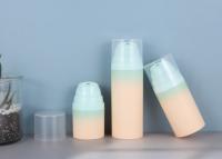 China Cylindrical 50ml Cosmetic Airless Bottle Leakproof Empty Pink Frosted Gradient for sale
