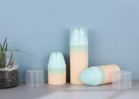 China Cylindrical 50ml Cosmetic Airless Bottle Leakproof Empty Pink Frosted Gradient for sale