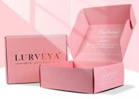 China Oem CMYK printing Pink Cosmetic Paper Packaging Cosmetic Shipping Box for sale