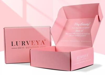 China Oem CMYK printing Pink Cosmetic Paper Packaging Cosmetic Shipping Box for sale