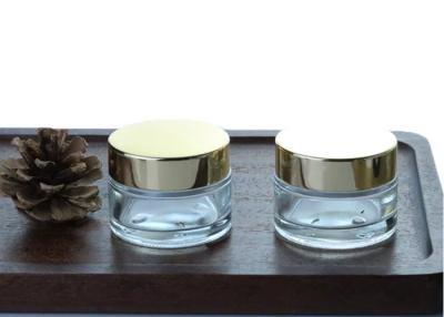 China Refillable 30g Small Glass Cosmetic Jar With Lids Privated Logo for sale