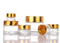 China Refillable 30g Small Glass Cosmetic Jar With Lids Privated Logo for sale