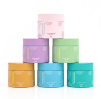 China 1oz Coloured Glass Cosmetic Jars Empty Face Cream Jars Durable for sale