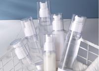 China UV Plating 100ML Cosmetic Airless Bottle Transparent With Pink Spray Pump for sale