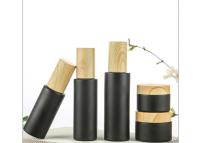 China Black Frosted 5ml - 200ml Glass Cosmetic Pump Bottle Eco Friendly Leak Free for sale