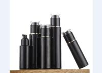 China Black Frosted 5ml - 200ml Glass Cosmetic Pump Bottle Eco Friendly Leak Free for sale