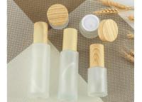 China Frosted Flat Shoulder Glass Toner Pump Bottle 120ml Body Lotion Glass Bottle for sale