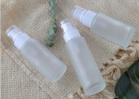 China Pearl White 50ml 100ml Cosmetic Spray Pump Bottle Lead Free Sturdy Glass for sale