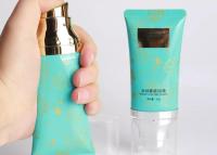 China 1.7oz Sunscreen Airless Pump Tube , Flat Refillable 50ml Cosmetic Tube for sale