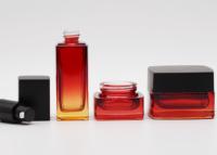 China Anti Leakage 40ml Square Empty Cosmetic Bottles Gradient Cosmetic Toner Bottle for sale