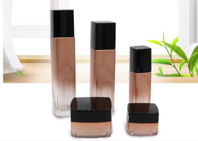 China Anti Leakage 40ml Square Empty Cosmetic Bottles Gradient Cosmetic Toner Bottle for sale