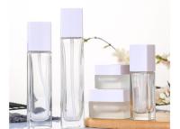 China Smooth Neck Clear Empty Cosmetic Bottles 100ml Glass Lotion Bottle for sale