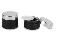 China SGS Matte Black Empty Cosmetic Bottles 120ml Lotion Pump Bottle With Hot Stamping for sale