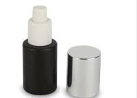 China SGS Matte Black Empty Cosmetic Bottles 120ml Lotion Pump Bottle With Hot Stamping for sale