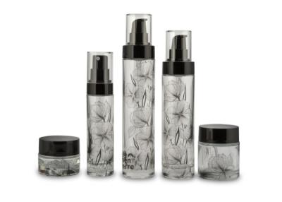 China Dustproof 100ml Hair Oil Bottle Round Makeup Pump Bottle With Black Caps for sale