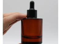 China Recyclable 20ml Dropper Bottle , Amber Glass Cosmetic Bottles UV Coating for sale