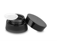 China Black 30ml 1 Ounce Empty Cosmetic Bottles Refillable With Glass Pipette for sale