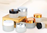 China SGS OEM 50ml Cosmetic Jars Empty Face Cream Containers Black Gold Lids for sale