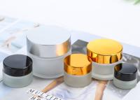 China SGS OEM 50ml Cosmetic Jars Empty Face Cream Containers Black Gold Lids for sale