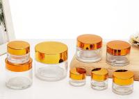 China SGS OEM 50ml Cosmetic Jars Empty Face Cream Containers Black Gold Lids for sale
