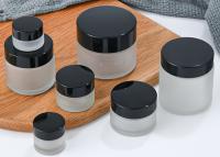 China SGS OEM 50ml Cosmetic Jars Empty Face Cream Containers Black Gold Lids for sale