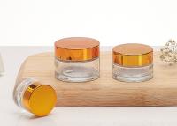 China Aluminium Cap Glass Cosmetic Pots 5-200gram Frosted Cosmetic Cream Jar for sale