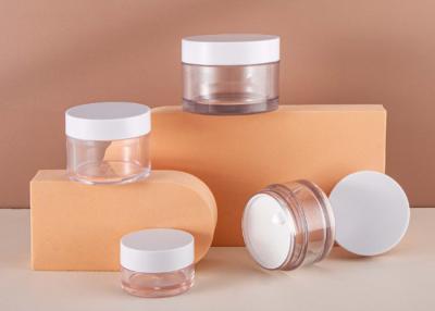 China Refillable 250ml Cream Jar , Clear Plastic Pet Jars Heat Resistance for sale