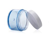 China SGS Blue 8 Oz Plastic Cosmetic Jars 250ml Skin Care Cream Packaging for sale