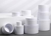 China 4 Ounce Frosting Plastic Cosmetic Jar Seal White Face Cream Containers Thick Wall for sale