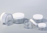 China 4 Ounce Frosting Plastic Cosmetic Jar Seal White Face Cream Containers Thick Wall for sale