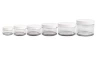 China Plastic Clear Body Scrub Jar 100ml Cosmetic Packaging Containers Wide Mouth for sale