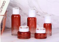 China 30G 50G Gradient blue Glass Cosmetic Bottles for sale