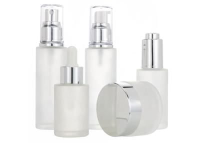 China JIAZI 30g 50g Empty Cosmetic Bottles Jar Set Frosted Glass Eco Friendly for sale