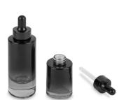 China Recyclable 20ml Dropper Bottles , Essential Oil Packaging Bottles Black Anti slip for sale