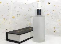 China Clear Cosmetic Serum Bottles 50ml Empty Skincare Containers With Silver Dropper Lid for sale
