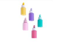China 1oz Empty Essential Oil Bottles Rainbow Flat Shoulder Cosmetic Packing Bottle for sale