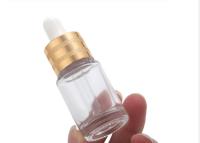 China Unique Shape 1oz Empty Cosmetic Bottles Custom Logo With Rose Gold Dropper for sale