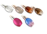 China Unique Shape 1oz Empty Cosmetic Bottles Custom Logo With Rose Gold Dropper for sale