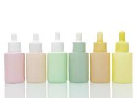 China Multicolor 5ml 10ml Empty Cosmetic Bottles Matte Glass Serum Dropper Bottle for sale
