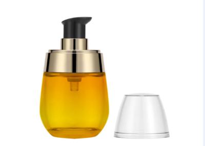 China Custom Leakproof 30ml Yellow Cosmetic Pump Bottle Lotion Packaging for sale