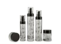 China SGS  Flat Shoulder Cosmetic Pump Bottle 50ml Skincare Set Packaging for sale