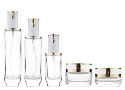 China OEM ODM Luxury Empty Cosmetic Bottles 100ml 50ml Glass Cream Jar 20g 40g for sale