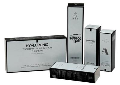 China Recyclable 375gsm  Cosmetic Paper Packaging Flat Pack Box Tuck Top Custom Printed for sale