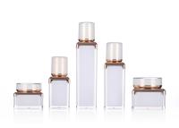 China Luxury Gradient Unique Acrylic Bottle And Jar Set 15g-50g For Eye Face Cream for sale
