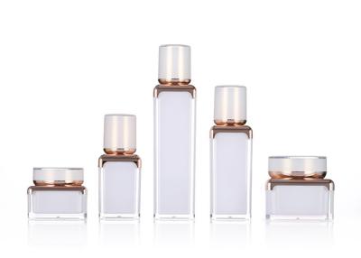 China Luxury Gradient Unique Acrylic Bottle And Jar Set 15g-50g For Eye Face Cream for sale