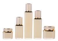 China Luxury Gradient Unique Acrylic Bottle And Jar Set 15g-50g For Eye Face Cream for sale