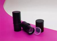 China Empty Travel Set Round AS Plastic Deodorant Containers 8g Black for sale