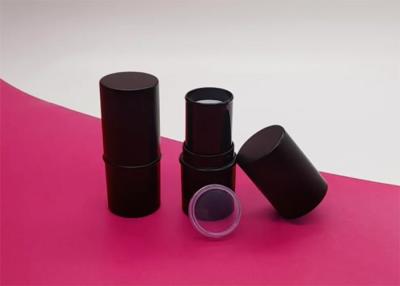 China Empty Travel Set Round AS Plastic Deodorant Containers 8g Black for sale