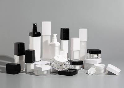 China OEM ODM Round Cosmetic Acrylic Bottle And Jar For Face Body Cream for sale